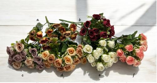 Flower Artificial Rose Bell Bud Bush, home decor, events, gardens Afau