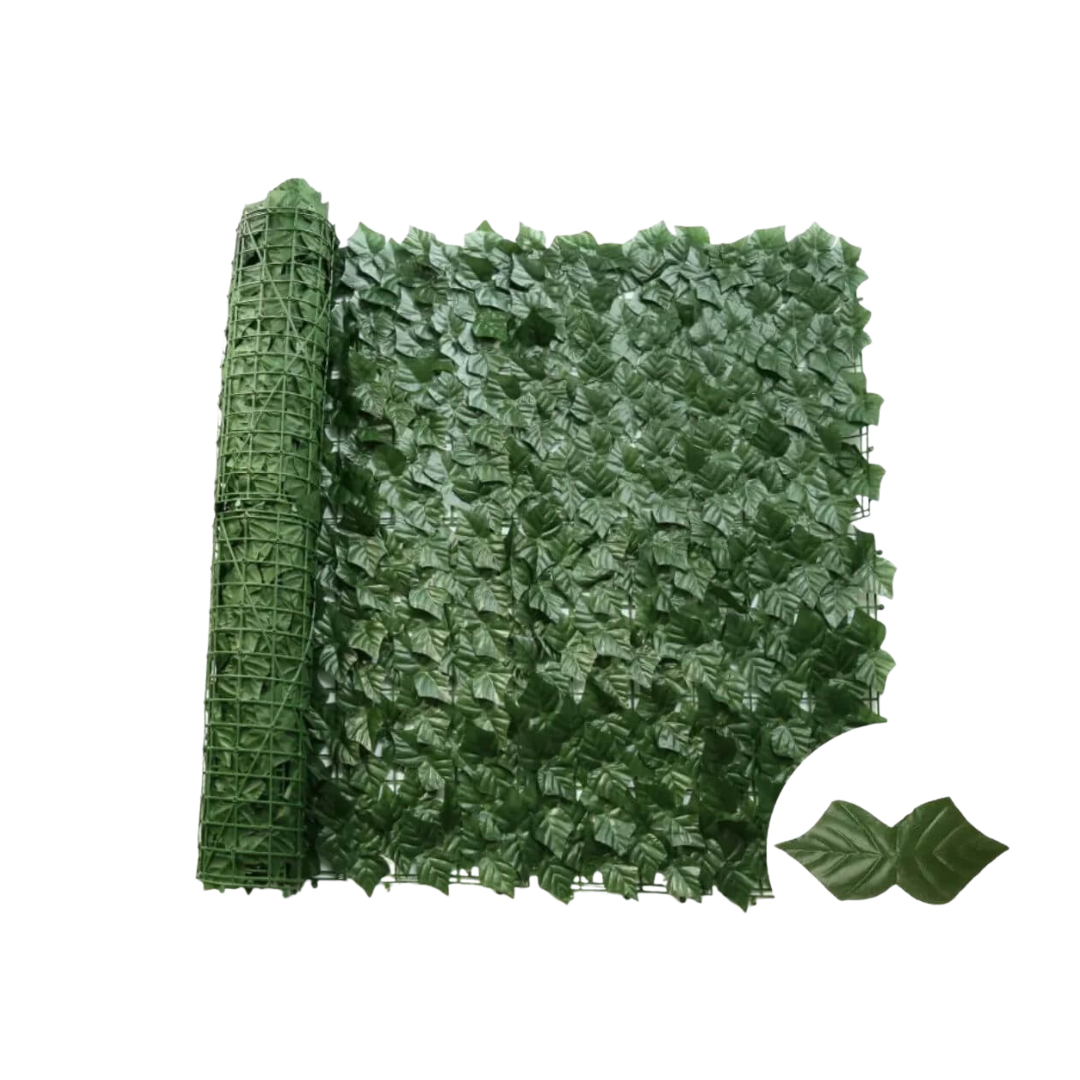 Artificial Fence Leaf (1m x 3m) Evergreen Hedge Faux Fencing Panel Out